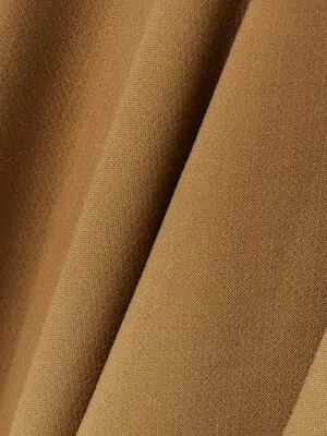 SERGIO HUDSON Paneled Pleated Woven Midi Dress
