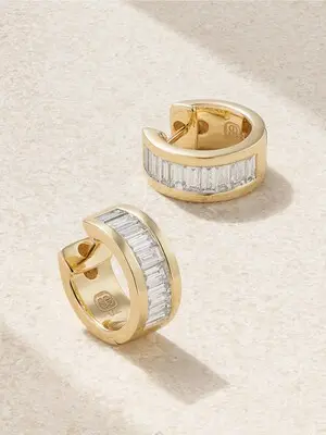 SYDNEY EVAN 14-karat Diamond Hoop Earrings - Gold