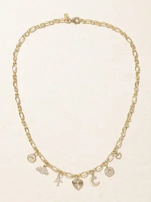 SYDNEY EVAN 14-karat Diamond Charm Necklace - Gold