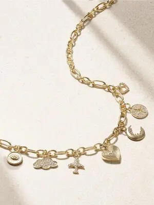 SYDNEY EVAN 14-karat Diamond Charm Necklace
