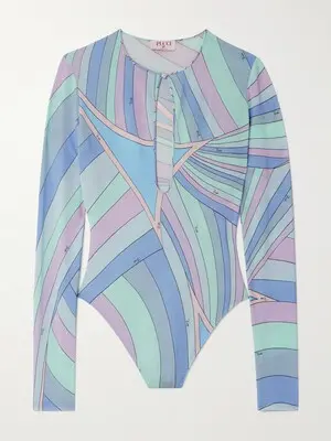 Emilio Pucci Printed Jersey Bodysuit