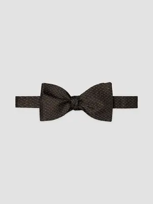Eton Semi-solid Silk Bow Tie - Black