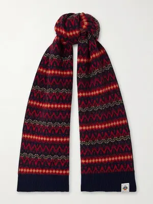 Bally Merino Wool Jacquard Scarf Multi