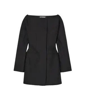 Jacquemus Spalla Wool And Silk-blend Mini Dress