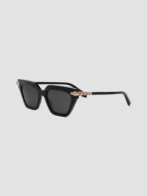 BVLGARI Serpenti 53mm Cat-eye Sunglasses Grey Black