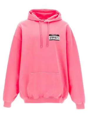 Vetements ヴェトモン Hello My Name Is Hoodie Vetements Hello My Name Is ' Hoodie In Fuchsia - 20% Off