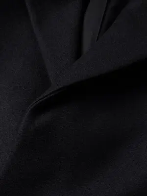 Marni Oversized Logo-embroidered Virgin Wool-felt Coat - Black