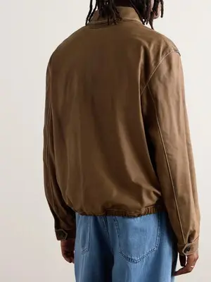 Marni Patchwork Suede And Textured-leather Blouson Jacket