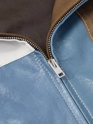 Marni Patchwork Suede And Textured-leather Blouson Jacket