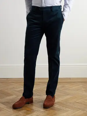 Rubinacci Modluca Straight-leg Cotton-corduroy Trousers