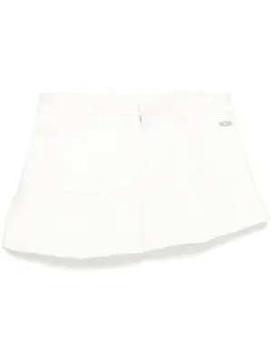 Gcds Logo-plaque Mini Skirt - Neutrals