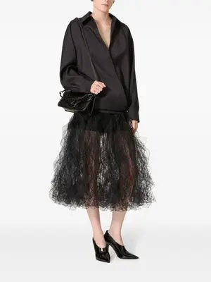 Valentino Garavani Techno Light Wool Shirt - Black