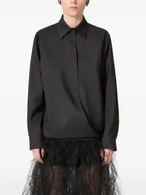 Valentino Garavani Techno Light Wool Shirt - Black