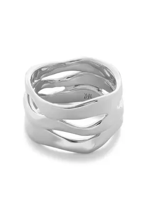 Monica Vinader The Wave Cut-out Ring - Silver