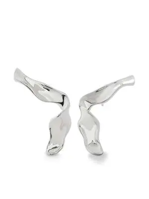 Monica Vinader The Wave Asymmetric Stud Earrings