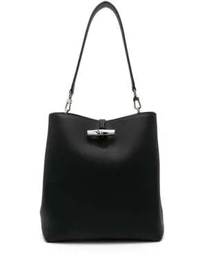 Longchamp Le Roseau Medium Shoulder Bag - Black