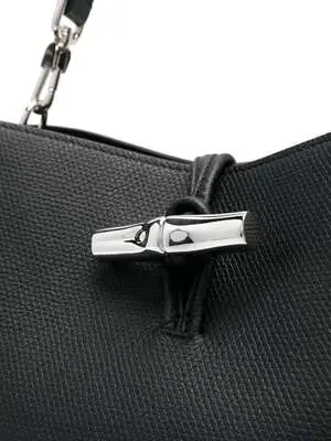 Longchamp Le Roseau Medium Shoulder Bag - Black