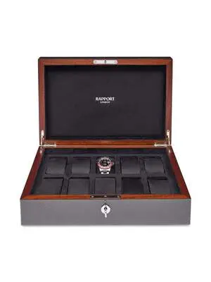 RAPPORT LONDON Carbon Fibre Ten Watch Box