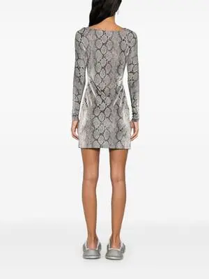 Coperni Lurex Snake-print Mini Dress