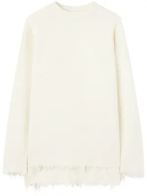 JIL SANDER Frayed-edge Fine-knit Jumper