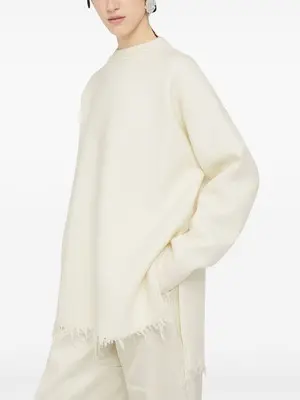 JIL SANDER Frayed-edge Fine-knit Jumper