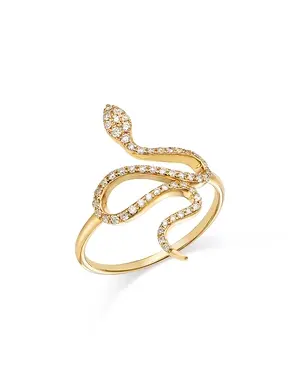 Bloomingdale'S 14k Yellow Diamond Snake Ring, 0.26 Tcw - Gold