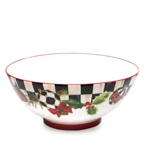 MACKENZIE-CHILDS Deck The Halls Serving Bowl