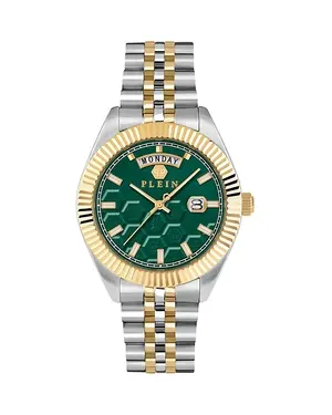 Philipp Plein Date Superlative 42mm Watch - Green/two-tone