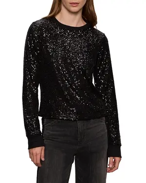Sanctuary Sequin Top - Black