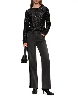 Sanctuary Sequin Top - Black