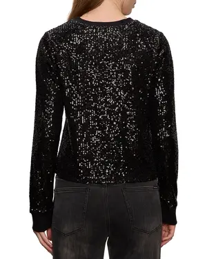 Sanctuary Sequin Top - Black