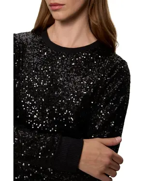 Sanctuary Sequin Top - Black