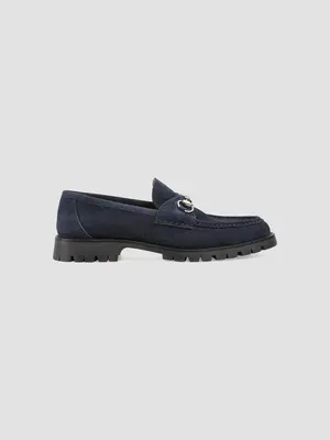 Gucci Sylke Suede Loafers - Blue