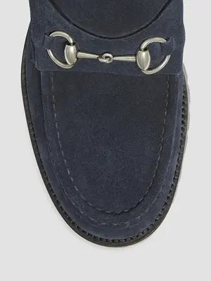 Gucci Sylke Suede Loafers - Blue