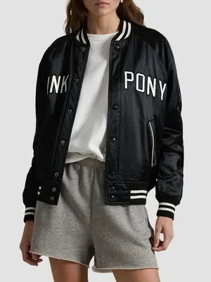 Polo Ralph Lauren Pink Pony Takihyo Satin Baseball Jacket