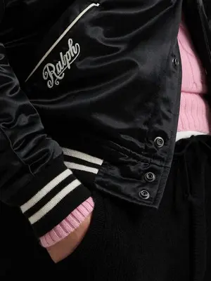 Polo Ralph Lauren Pink Pony Takihyo Satin Baseball Jacket