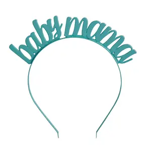 JOLLITY & CO Jollity & Co Milestone Events Metal Headband Blue Baby Mama