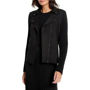 NIC+ZOE Mixed Media Moto Jacket