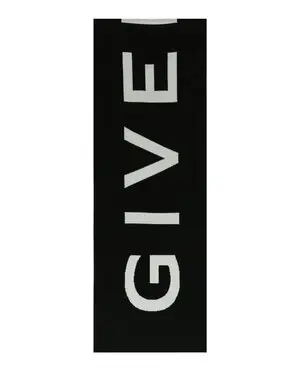Givenchy Jacquard Logo Scarf - Black/white