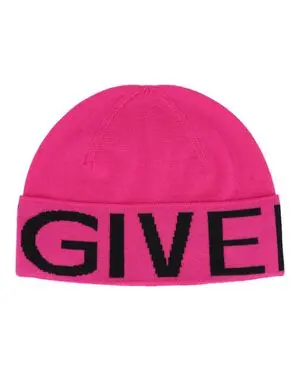 Givenchy Jacquard Logo Beanie - Pink/black