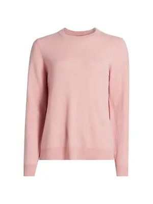 SAKS FIFTH AVENUE Cashmere Crewneck Sweater Frost Pink