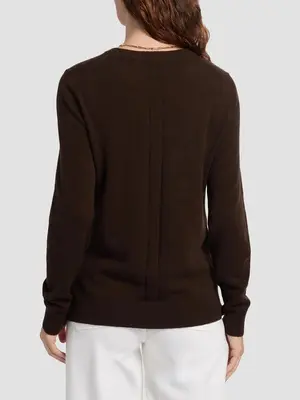 SAKS FIFTH AVENUE Cashmere Crewneck Sweater - Midnight Brown