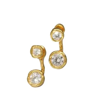 Alexis Bittar Asterales Molten Front Back Earrings - Gold