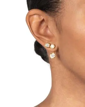 Alexis Bittar Asterales Molten Front Back Earrings - Gold