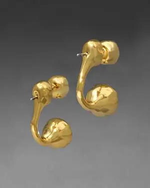Alexis Bittar Asterales Molten Front Back Earrings - Gold