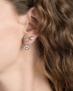 Alexis Bittar Asterales Molten Front Back Earrings - Silver