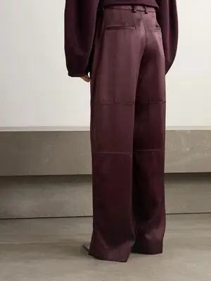 JIL SANDER Satin-twill Straight-leg Pants