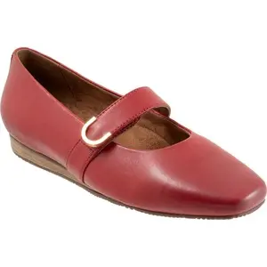 Softwalk Valdivia Mary Jane Flat - Red