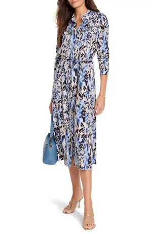 NIC+ZOE Washed Chevron Shirtdress