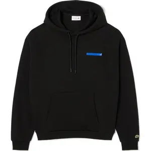 Lacoste Graphic Hoodie Sweatshirt - Black